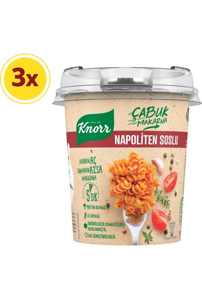 Knorr Çabuk Makarna Napoliten Soslu 78 gr x 3 Knorr Çabuk Makarna Napoliten Soslu 78 gr x 3