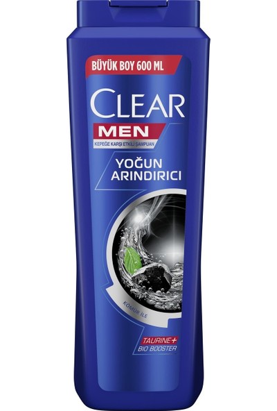 Clear Men Şampuan 600ML x 4 Adet Kömür-Yoğun Arındırıcı Clear Men Şampuan 600ML x 4 Adet Kömür-Yoğun Arındırıcı
