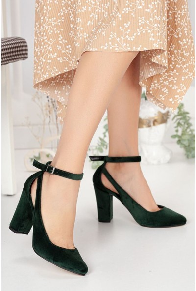 Hayalimdeki Ayakkabı Lillian Topuklu Haki Kadife Ayakkabı 36 Hayalimdeki Ayakkabı Lillian Topuklu Haki Kadife Ayakkabı 36