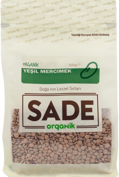 Sade Organik Organik Yeşil Mercimek Sade Organik Organik Yeşil Mercimek
