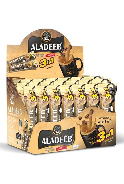 Aladeeb 3'ü 1 Arada Sütlü Köpüklü 48’li x 18 gr