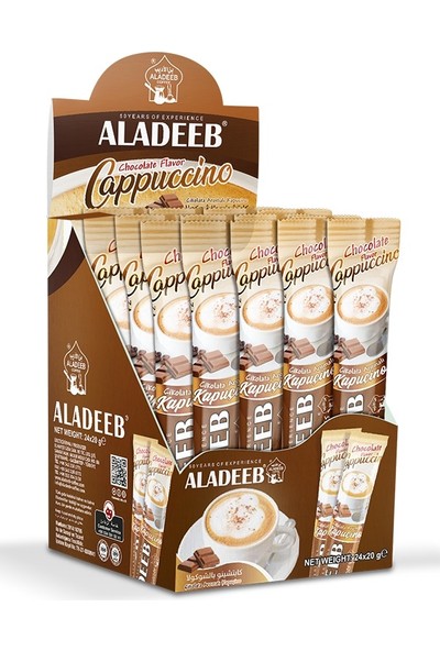 Aladeeb Çikolata Aromalı Kapuçino Içecek Tozu 24’lü x 20 gr