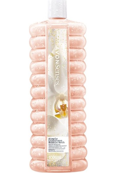 Avon Simply Luxurious Beyaz Şeftali ve Vanilya Orkide Kokulu Banyo Köpüğü 1 Lt.