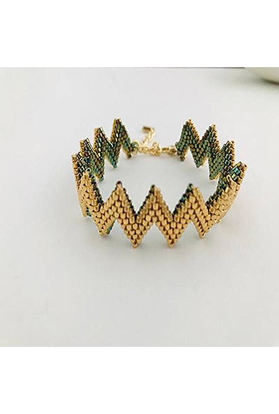 Takı Yıldızım Miyuki Zigzag Çift Taraflı Özel Tasarım Bileklik