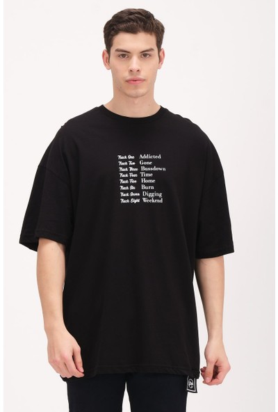 Illusion Göz Sırt Baskılı Oversize Tshirt