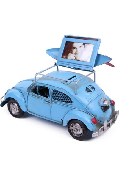 Dekoratif Metal Araba Çerçeveli ve Kumbaralı