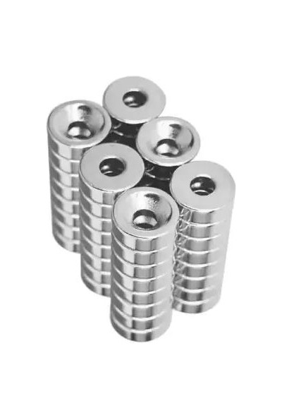 15X5-5MM Havşa Delikli Neodyum Güçlü Mıknatıs - Neodim Magnet 15X5-5MM Havşa Delikli Neodyum Güçlü Mıknatıs - Neodim Magnet