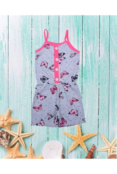 Betu Kids Kelebek Baskılı Kız Çocuk Tulum