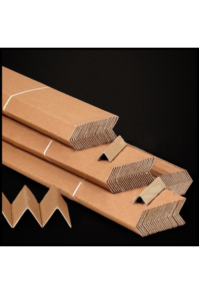 Ambalage Karton Köşebent Palet Koruyucu Koli Köşe Koruyucu Kraft Köşe 2 Metre 25 Adet