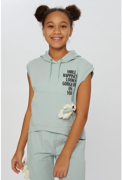 Little Star Kız Çocuk Kapşonlu Yelek