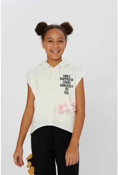 Little Star Kız Çocuk Kapşonlu Yelek