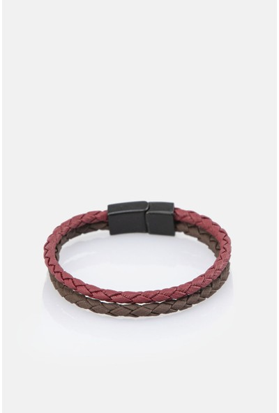 Avva Erkek Bordo Deri Bileklik A21Y9632 Avva Erkek Bordo Deri Bileklik A21Y9632