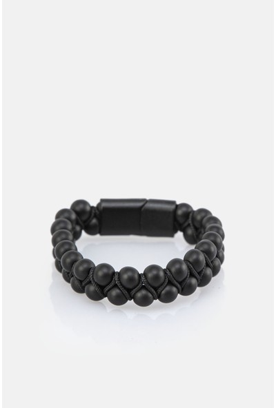 Avva Erkek Siyah Deri Bileklik A21Y9634