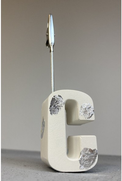 KatreCraft Not/fotoğraf Tutucu C Harfi Silver