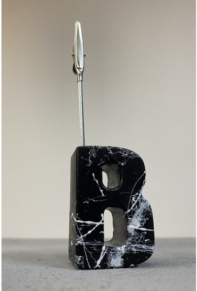 KatreCraft Not/fotoğraf Tutucu B Harfi Mermer