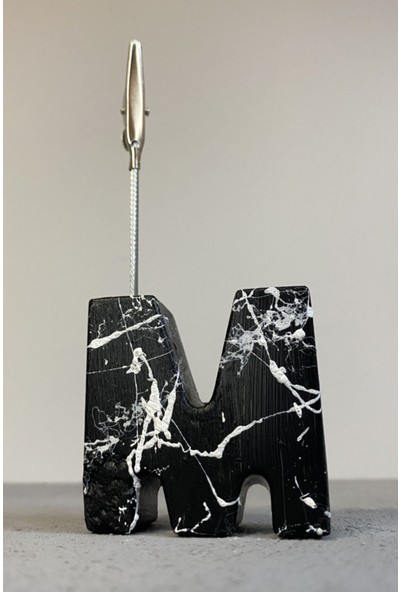 KatreCraft Not/fotoğraf Tutucu M Harfi Mermer