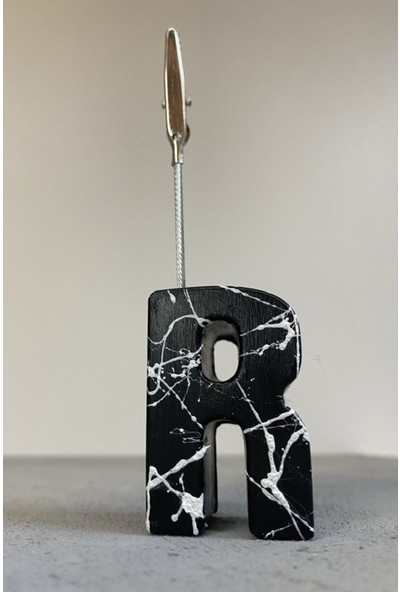 KatreCraft Not/fotoğraf Tutucu R Harfi Mermer