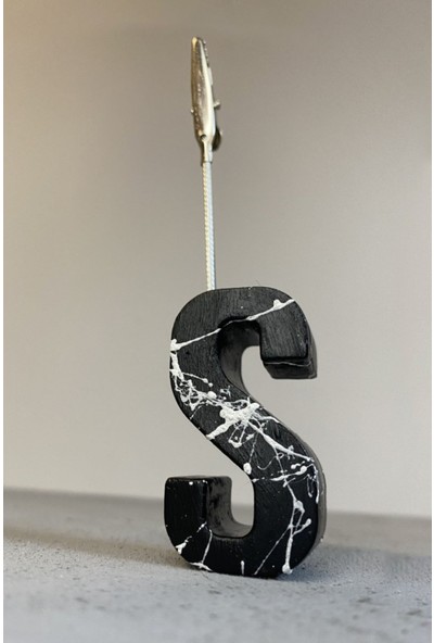 KatreCraft Not/fotoğraf Tutucu S Harfi Mermer