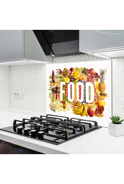 Emma Home Cam Ocak Arkası Koruyucu | Food Temalı Emma Home Cam Ocak Arkası Koruyucu | Food Temalı