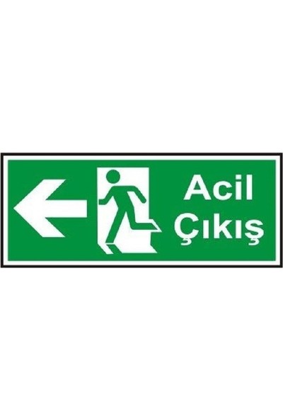As Grup Acil Çıkış Levhası- Sol Yön