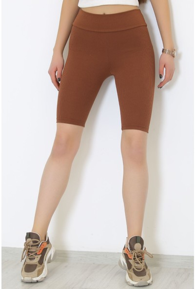 Fitilli Kısa Tayt Açıkkahve Fitilli Kısa Tayt Açıkkahve