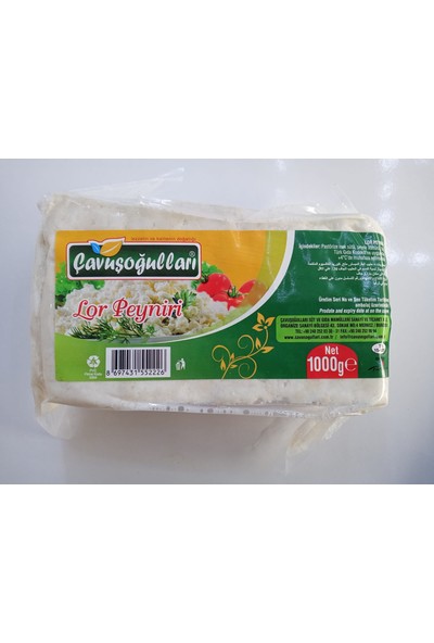 Çavuşoğulları Kaşar Lor Peyniri Net 1 kg