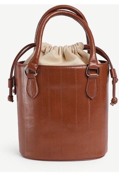 Yargıcı Ağzı Büzgülü Kroko Desen Omuz Çantası Yargıcı Ağzı Büzgülü Kroko Desen Omuz Çantası