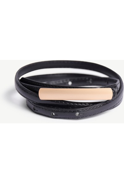 Yargıcı Toka Detaylı Ince Kemer