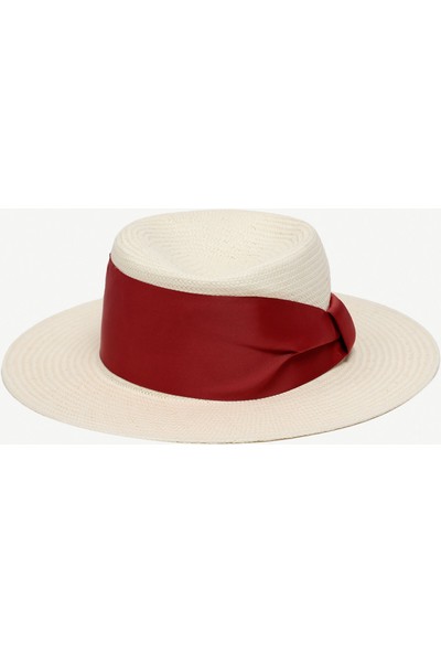 Yargıcı Kalın Bantlı Hasır Şapka