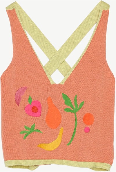 Yargıcı V Yaka Kolsuz Triko