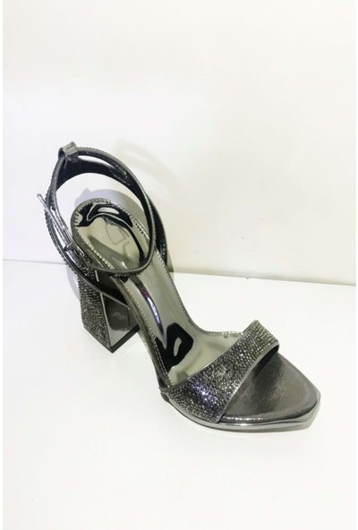 Guja 22Y537 Taşlı Şık Abiye Gelinlik Platform Gri 36 ST01915 15290