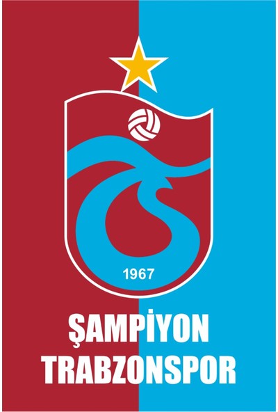 Derin Concept Trabzonspor Bayrağı 70X105 cm Raşel Kumaş