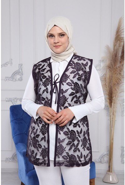 Gimer Avm Desenli Tül Yelek Gimer Avm Desenli Tül Yelek