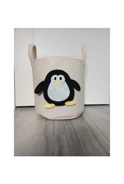 Uğurlu Tasarım Keçeden Çocuk ve Bebek Odası Penguen Desenli Oyuncak/kirli Sepeti 50X47CM Uğurlu Tasarım Keçeden Çocuk ve Bebek Odası Penguen Desenli Oyuncak/kirli Sepeti 50X47CM