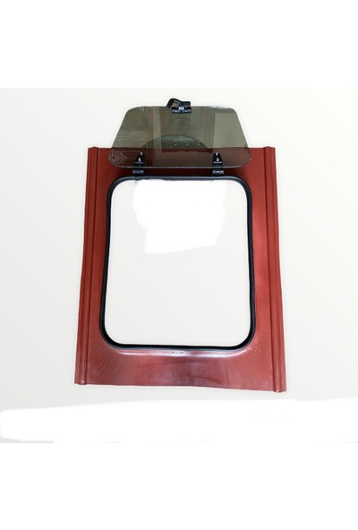 Metaline Çatı Çıkış Kapağı Kırmızı Renk Ebat 78x88 cm Kiremit Uyumlu