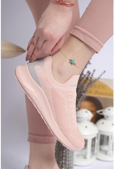Oksit Fleur Slip On Nefes Alabilen Kadın Sneaker