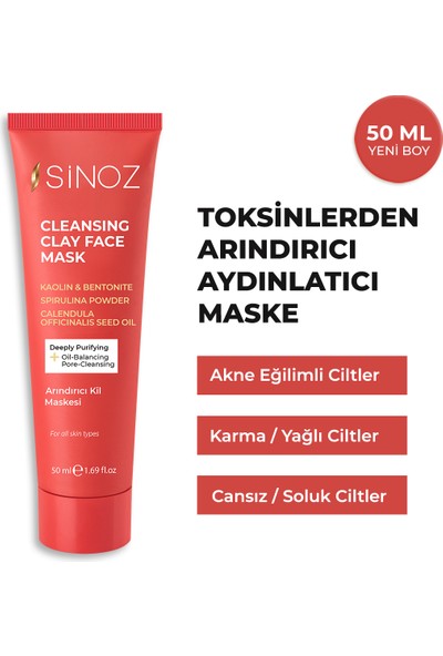 Sinoz Arındırıcı Kil Maskesi (50 Ml)