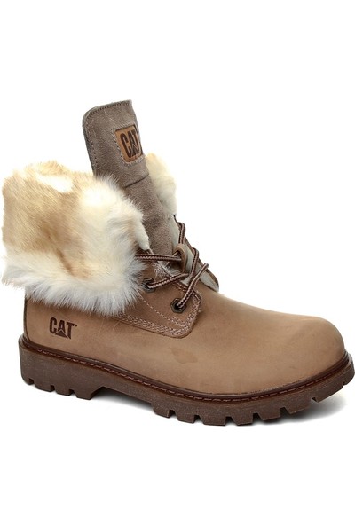 Caterpillar Utah Fur Kürklü Beige Crazy Deri Kadın Bot Caterpillar Utah Fur Kürklü Beige Crazy Deri Kadın Bot