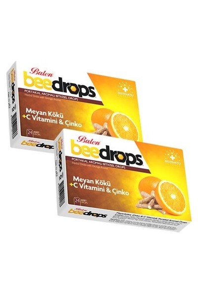 Balen 2'li Beedrops Meyan Kökü C Vitamini Çinko Drops 24 Adet Boğaz Pastili Balen 2'li Beedrops Meyan Kökü C Vitamini Çinko Drops 24 Adet Boğaz Pastili