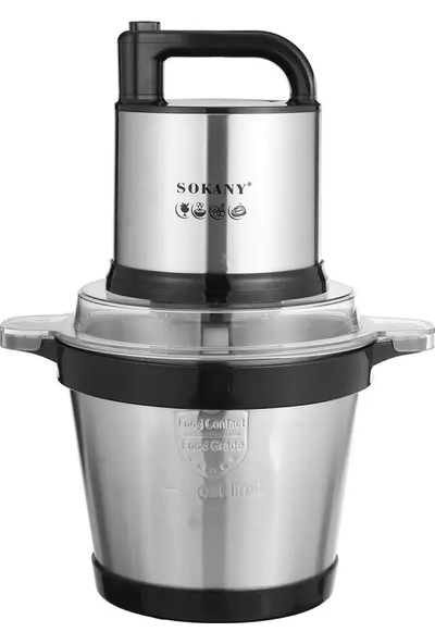Sokany 7028 Kıyma Makinesi 800W 4l Paslanmaz Çelik Kıyma Makinesi - Gümüş (Yurt Dışından)