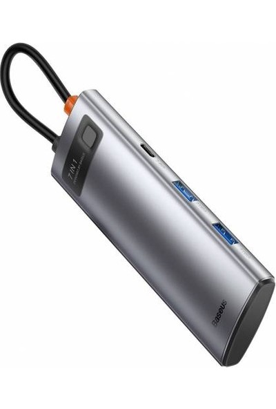 Baseus Polham 100W 7in1 Type-C Hub Adaptör Çoklayıcı Type-C 2*usb 3.0 HDMI 4K Hd RJ45 Sd Tf Girişli Baseus Polham 100W 7in1 Type-C Hub Adaptör Çoklayıcı Type-C 2*usb 3.0 HDMI 4K Hd RJ45 Sd Tf Girişli