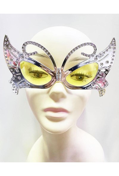 Samur Amazeus Metalize Kelebek Şekilli Parlak Parti Gözlüğü Kırmızı Renk 15X9 cm Samur Amazeus Metalize Kelebek Şekilli Parlak Parti Gözlüğü Kırmızı Renk 15X9 cm