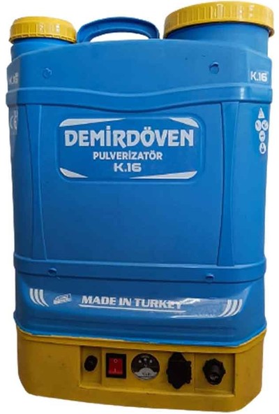 Demirdöven Şarjlı 16 Litre Sırt Pompası Basınç Ayarlı Sırt Pulverizatörü Demirdöven Şarjlı 16 Litre Sırt Pompası Basınç Ayarlı Sırt Pulverizatörü