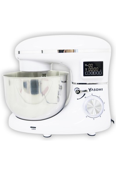 Yasomi Sm 1504L LED Ekranlı Hamur Yoğurma Makinesi 5,5l 1500W Beyaz (Yasomi Türkiye Garantili) Yasomi Sm 1504L LED Ekranlı Hamur Yoğurma Makinesi 5,5l 1500W Beyaz (Yasomi Türkiye Garantili)