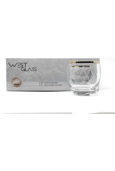 Westglass W41010WG Barrel Wave Desen Gold Kaplama Meşrubat Westglass W41010WG Barrel Wave Desen Gold Kaplama Meşrubat