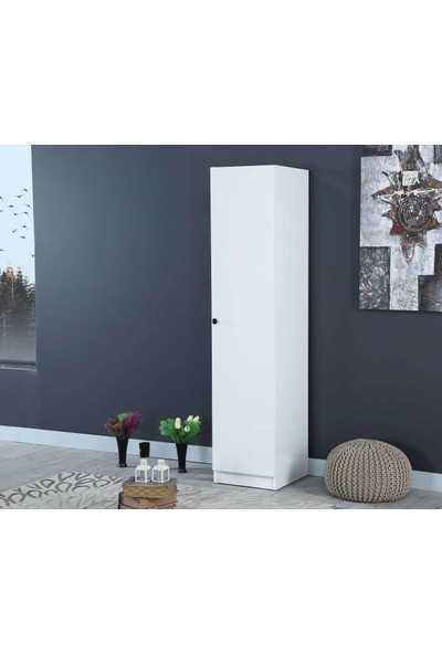 Ipek Mobilya Lanza Tek Kapaklı Çok Amaçlı Dolap ( Beyaz ) Ipek Mobilya Lanza Tek Kapaklı Çok Amaçlı Dolap ( Beyaz )