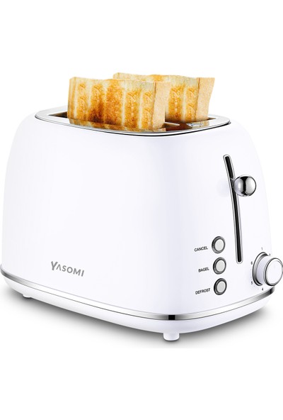 Yasomi ST028 Beyaz Ekmek Kızartma Makinesi 825W (Yasomi Türkiye Garantili )