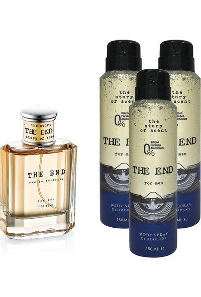 The End Edt Erkek Parfüm 100 ml ve Deodorant 150 ml 3 Adet The End Edt Erkek Parfüm 100 ml ve Deodorant 150 ml 3 Adet