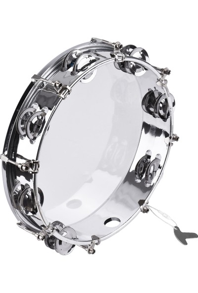 Çift Sıra Jingles Vurmalı Enstrüman ile 8/10 Inç Tef Handbell El Davul