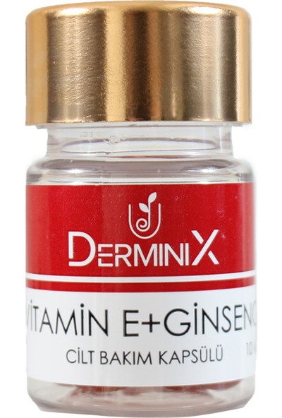 Derminix E Vitamini+Ginseng Cilt Bakım Kapsülü Derminix E Vitamini+Ginseng Cilt Bakım Kapsülü